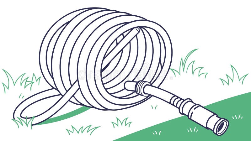 Garden Hose Coiled, Watering Solution, Vector Design Generative AI ...