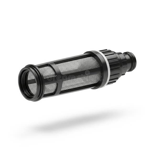 Garden Hose Dirt Filter Attachment Floating in Mid Air Horizontally, on ...