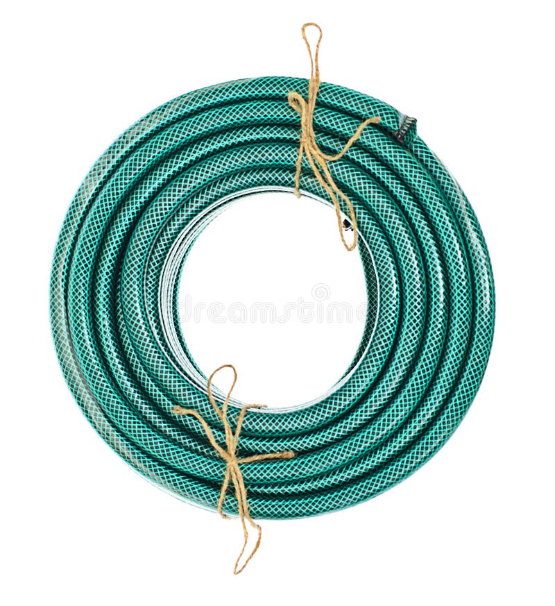 Garden Hose Isolated on White Background Stock Image - Image of ...