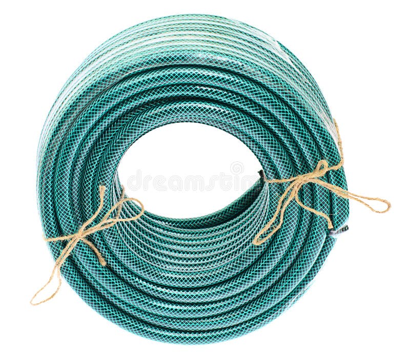 Garden Hose Isolated on White Background Stock Photo - Image of ...