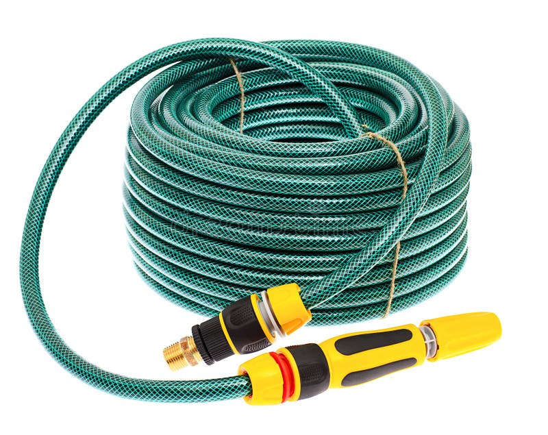 Garden Hose Isolated on White Background Stock Image - Image of ...