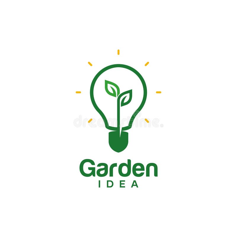 Garden Idea, Smart Idea Garden, Green Idea, Logo Design Vector Illustration Stock Vector ...