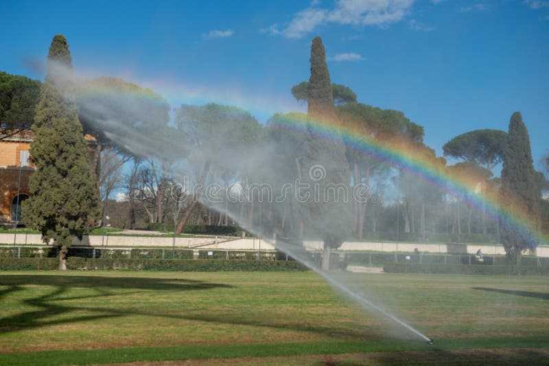 Garden irrigation jet stock photo. Image of water, garden - 272816446