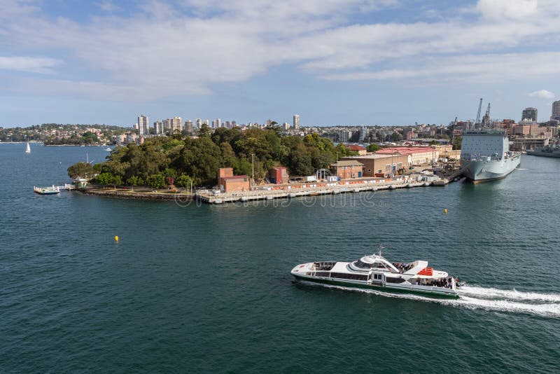 Garden Island Naval Base, Sydney Harbour Editorial Stock Photo - Image ...