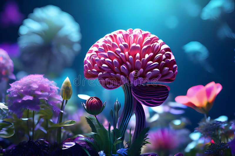 The Garden of Knowledge-Brain Knowledge Concept Stock Illustration ...