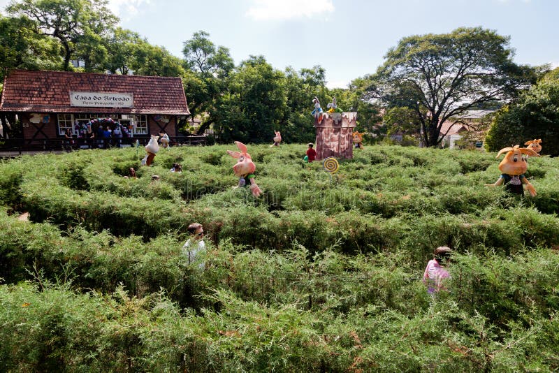 Garden Labyrinth Nova Petropolis Brazil Editorial Stock Image - Image ...