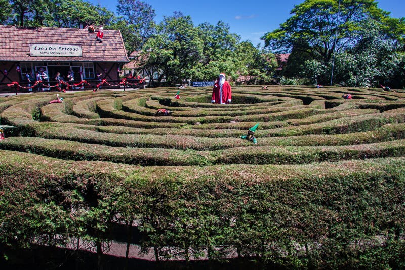 Garden Labyrinth Nova Petropolis Brazil Editorial Stock Image - Image ...