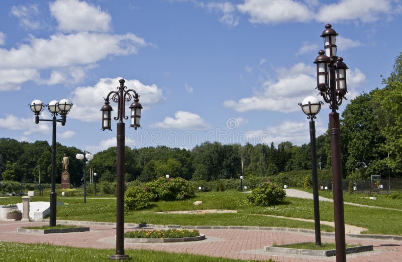 Garden lamps stock image. Image of lighting, exhhibition - 17195603