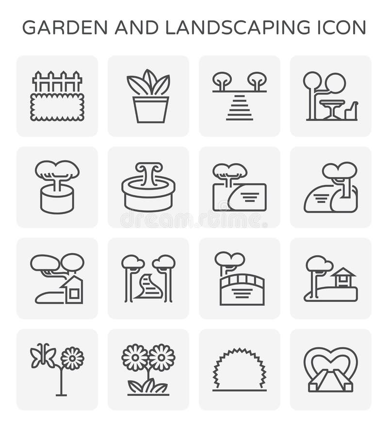 Garden landscaping icon stock vector. Illustration of garden - 143198973
