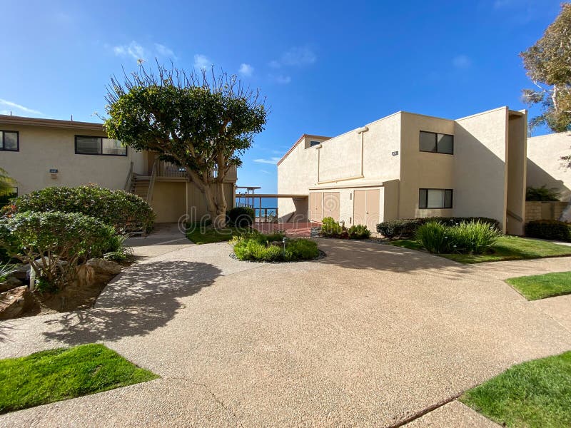 Garden and Lawn Along the Walk Path through the Typical Condo Complex ...