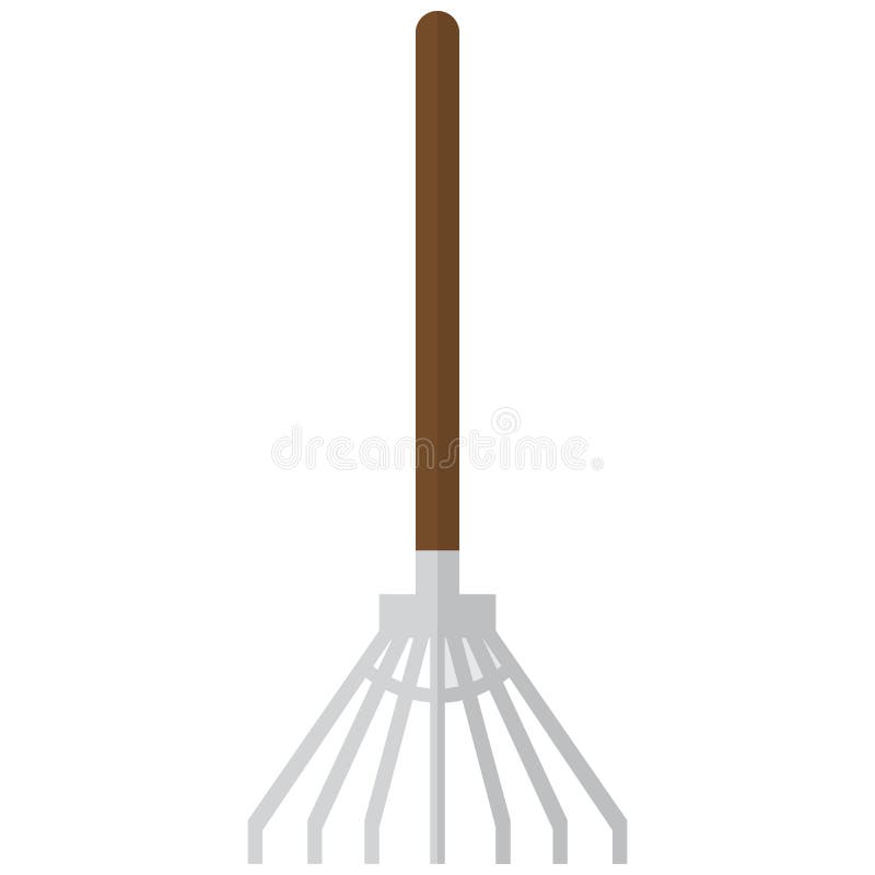 Garden Leaf Rake Icon, Vector Illustration Stock Vector - Illustration ...