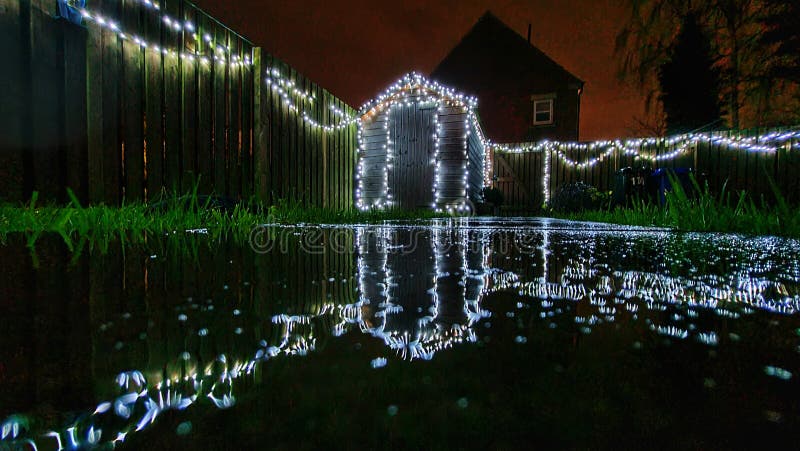 Garden Lights Reflection Real Ray Tracing Stock Photo - Image of ...