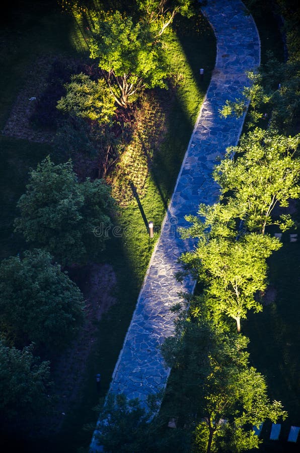 Garden in the morning stock image. Image of grass, sunset - 132530457