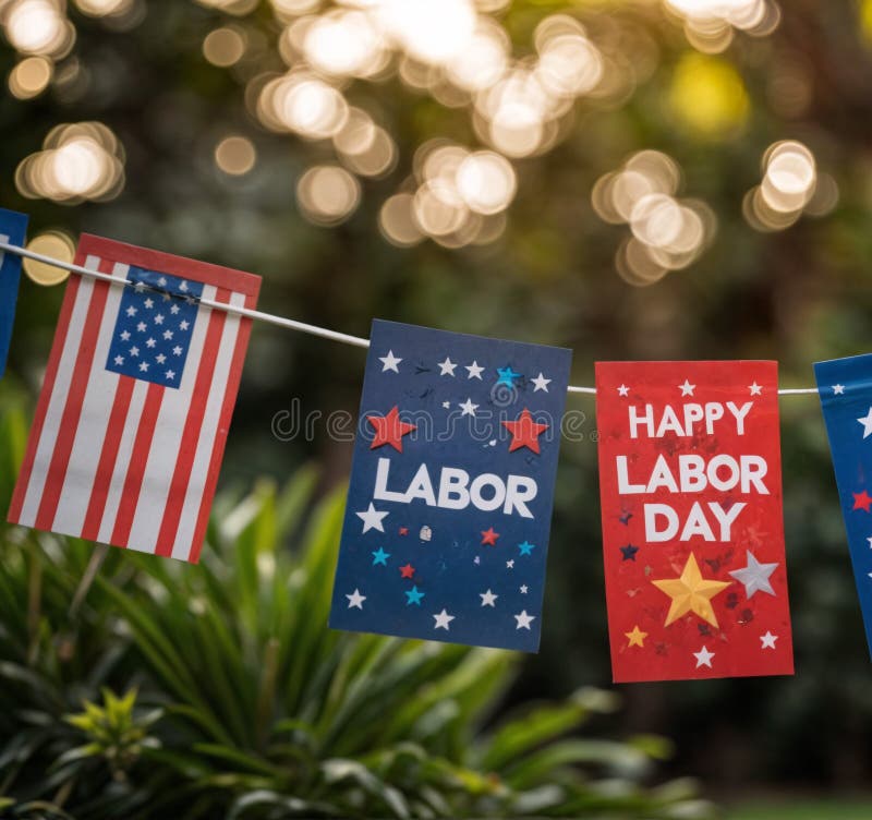 Garden Party Banners for Labor Day Celebrations. Ai Generated Stock ...
