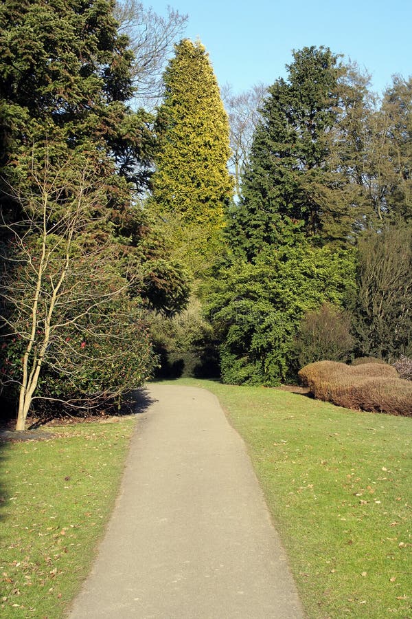 Garden path stock image. Image of lawn, walk, leafy, rural - 562639