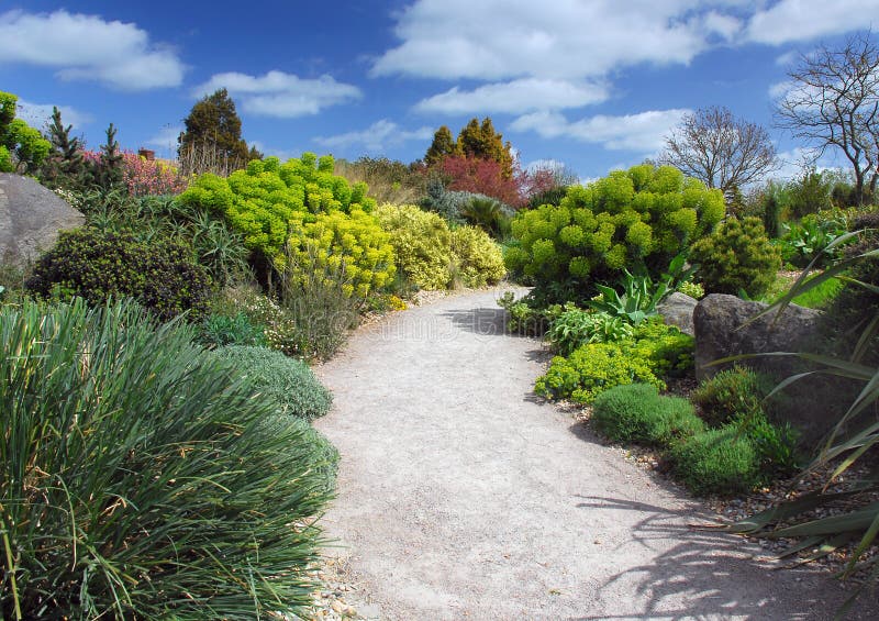 Garden path stock photo. Image of flower, gardener, landscape - 6077490