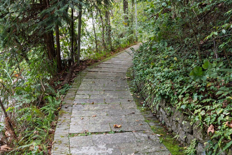 Garden Path.Architecture, Rock. Stock Photo - Image of yard, lawn ...