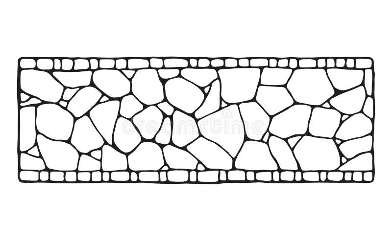 Stone Path. Hand Drawing Vector Stock Vector - Illustration of ...