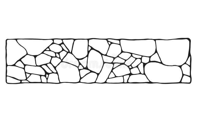 The Path is Garden Stone. Masonry Vector Drawing Hand Made Stock Vector ...