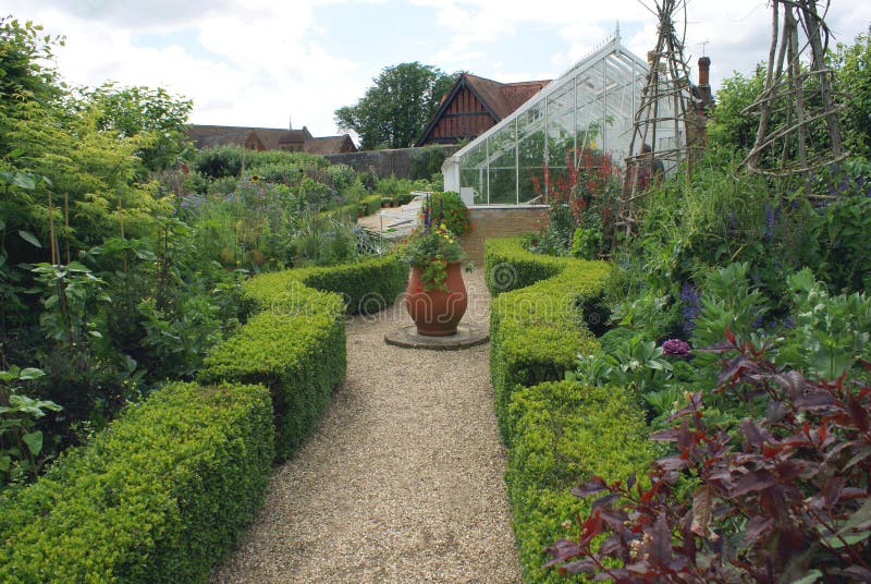 Garden path stock photo. Image of flora, nature, walled - 58079606