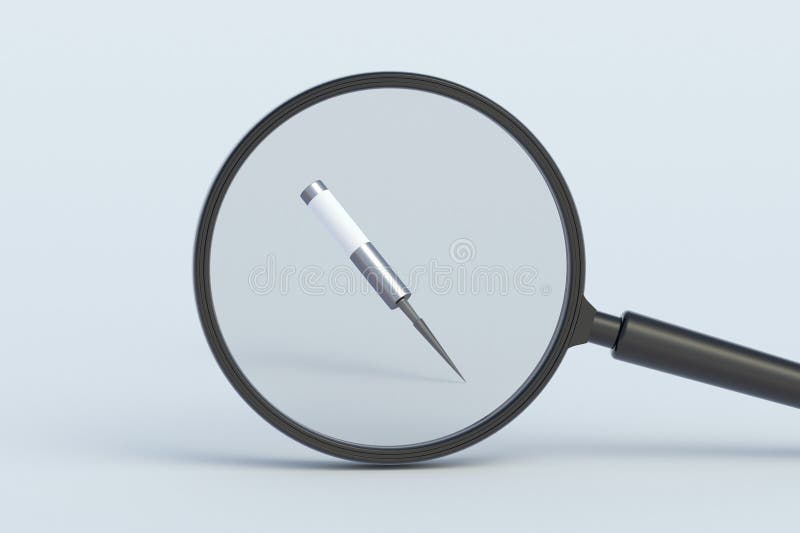 Garden Path Light Behind Magnifying Glass Stock Illustration ...