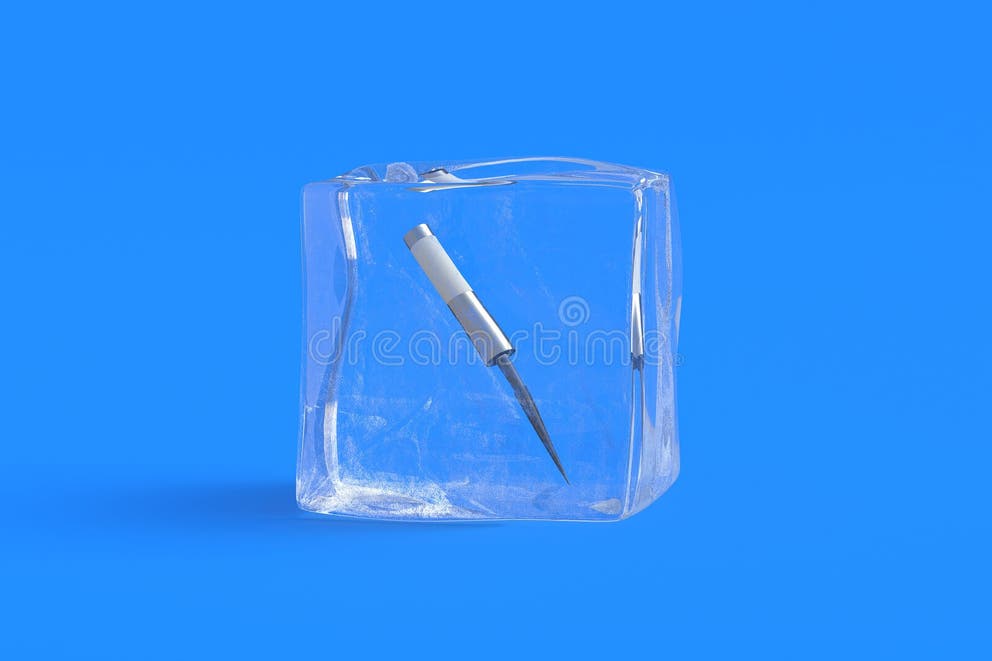 Garden Path Light in Ice Cube Stock Illustration - Illustration of ...