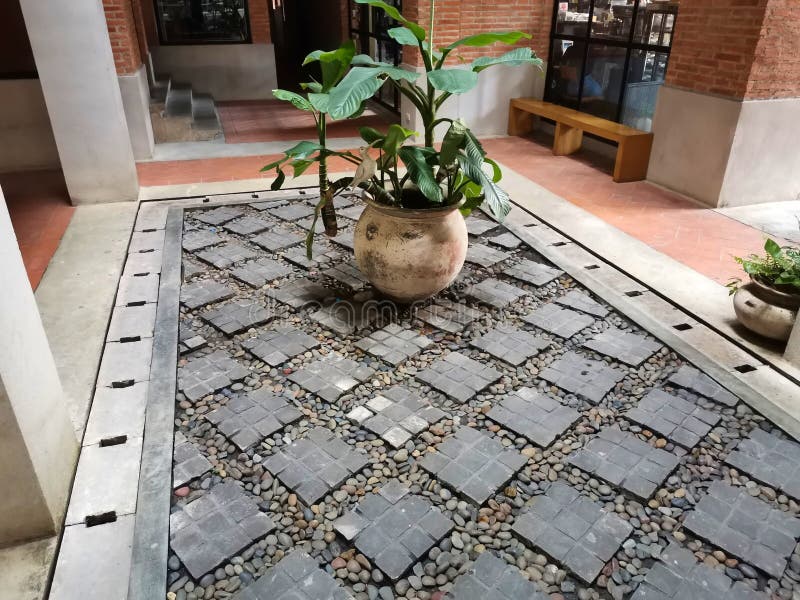 Walkways of Parks. Garden Path of Paving Slabs in the Garden Floor ...