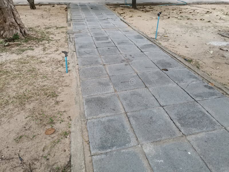 Walkways of Parks. Garden Path of Paving Slabs in the Garden Floor ...