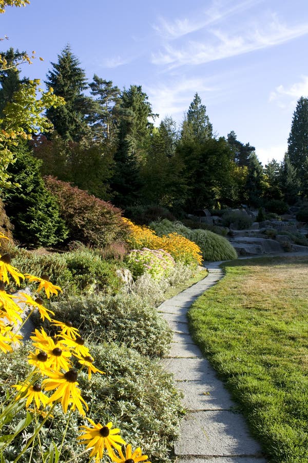 Garden path in summer stock photo. Image of summer, garden - 30626586