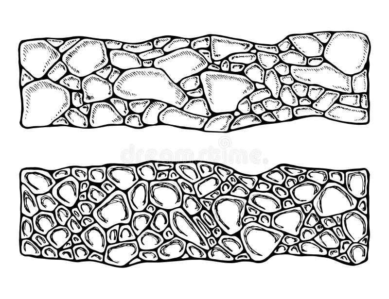 Stone Pathway Stock Illustrations – 550 Stone Pathway Stock ...