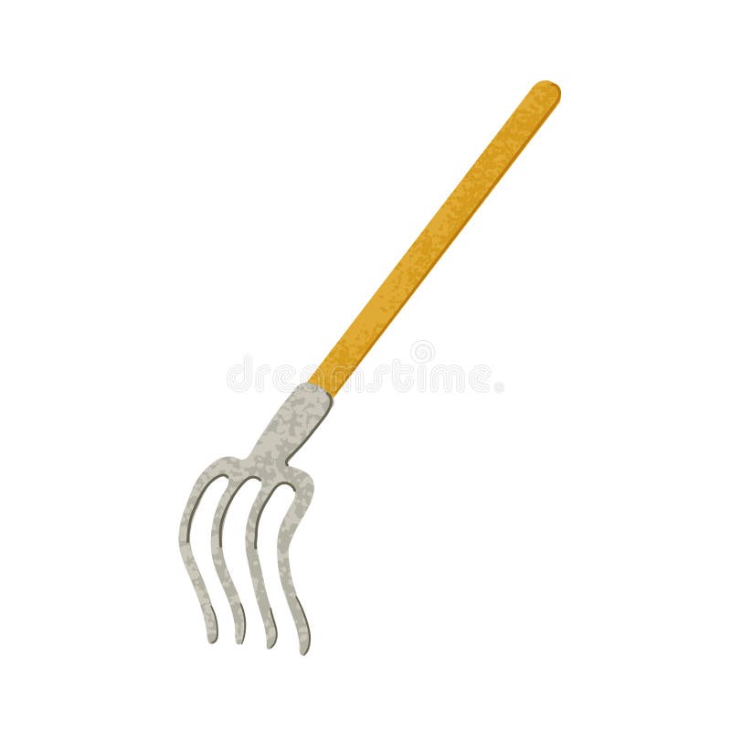 Garden Rake Colorful Illustration Stock Vector - Illustration of vector ...
