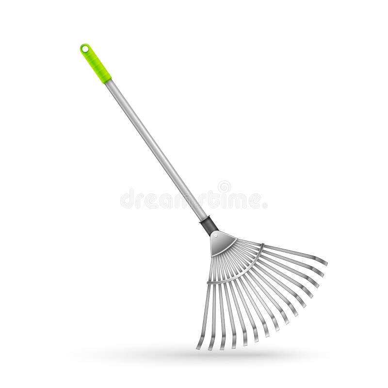 Garden Rake, Agriculture Tool Cartoon Vector Illustration Stock Vector ...