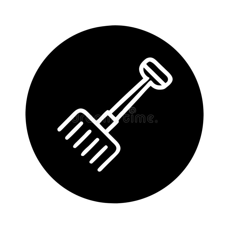 Garden Rake Symbol Vector Illustration for Design Projects and Tool Use ...