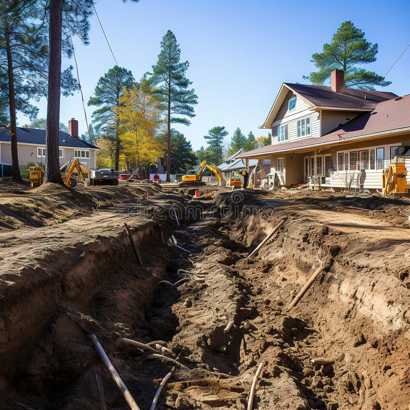 Garden Revival: French Drain Improving Yard Drainage Stock Illustration ...