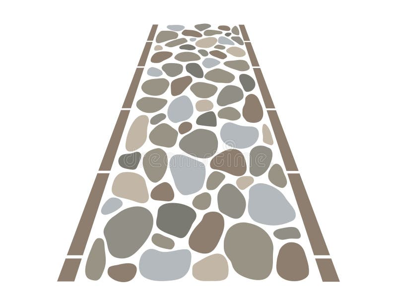 Garden Road, Irregular Stone Texture. Vector Sidewalk, Old Gravel ...