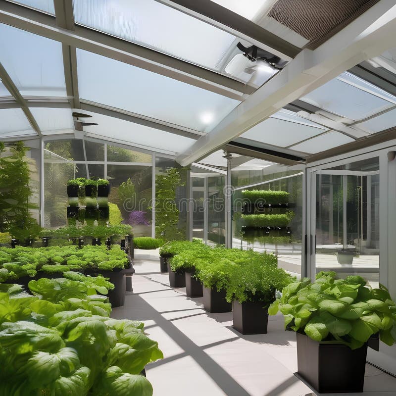A Garden Room Utilizing Advanced Hydroponic Systems and Dynamic Climate ...