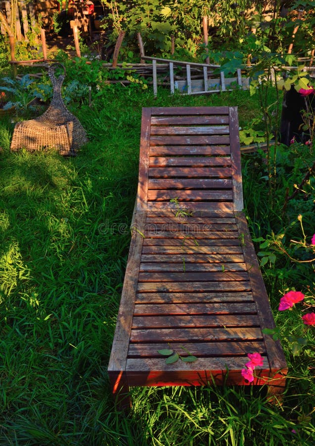 Garden-scene stock image. Image of relaxation, wood, style - 60219497