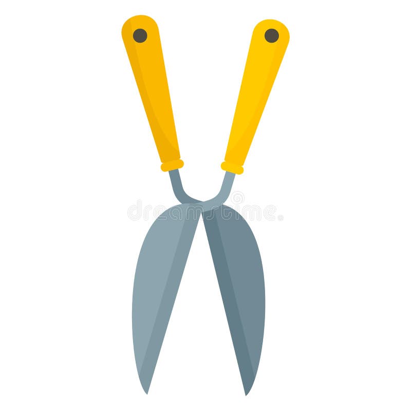 Garden Scissors Icon, Flat Style Stock Vector - Illustration of flat ...