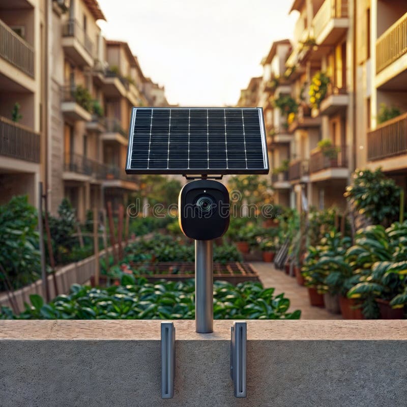 Garden Security Camera with Solar Energy, Generative Ai Stock ...