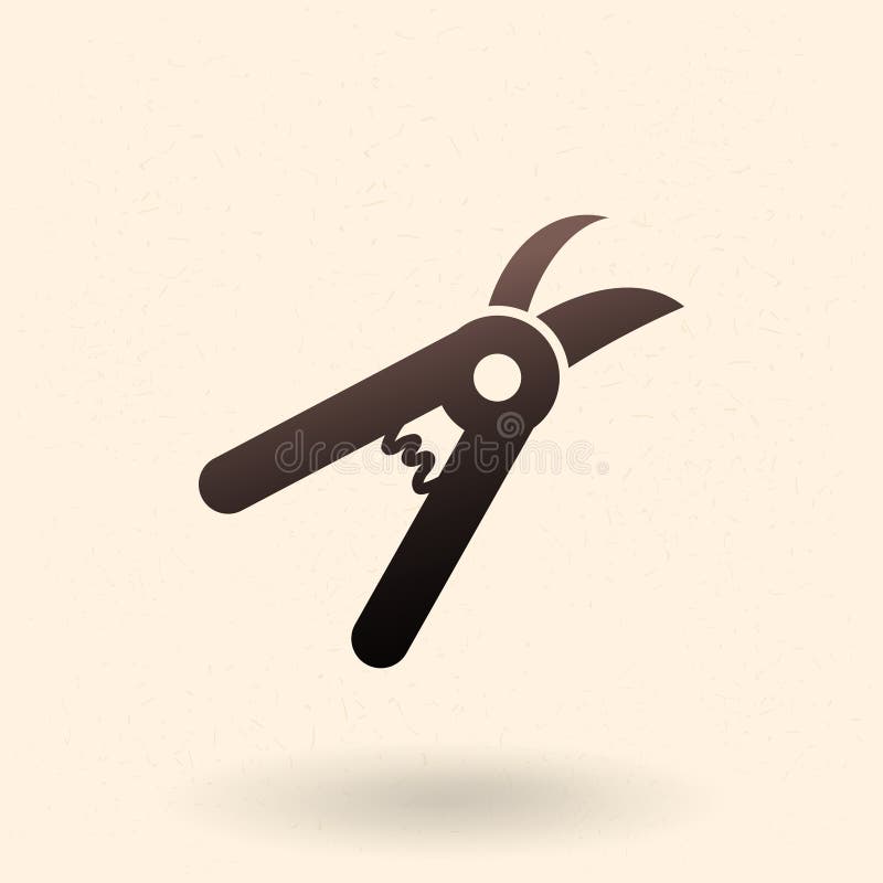 Garden Shears. Vector Pruner Icon Stock Illustration - Illustration of ...
