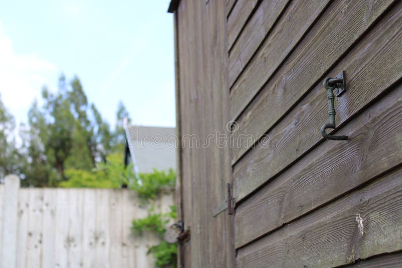 Garden Shed Lock stock photo. Image of breaking, outdoors - 121723344