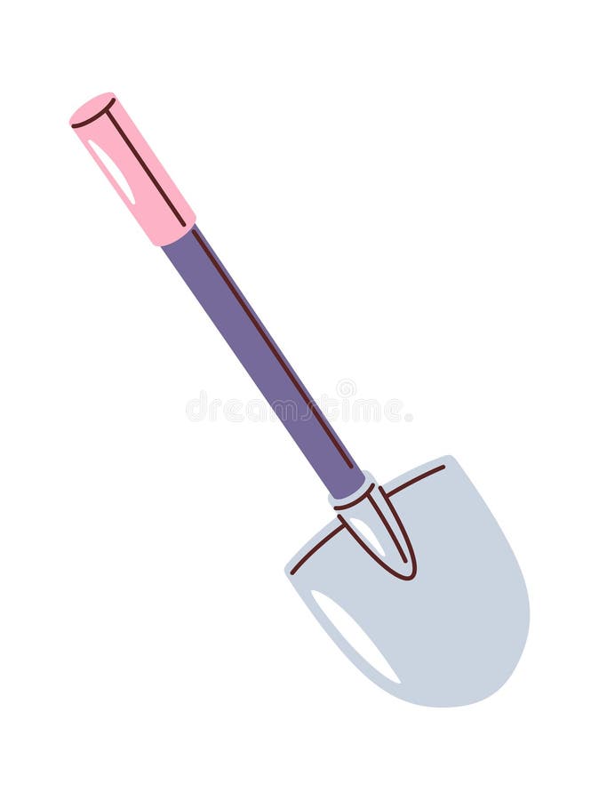 Garden Shovel for Digging Ground Stock Vector - Illustration of small ...