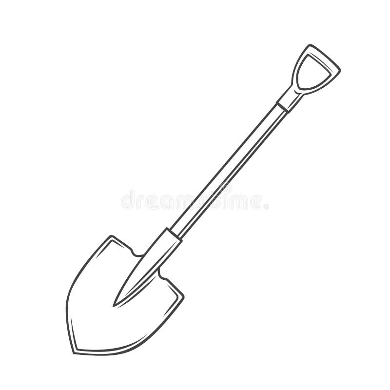 Garden Shovel stock vector. Illustration of garden, shovel - 55196190