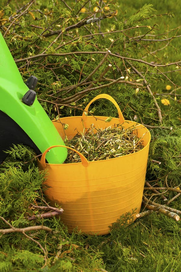 Garden shredder stock photo. Image of compost, industrial - 92370220
