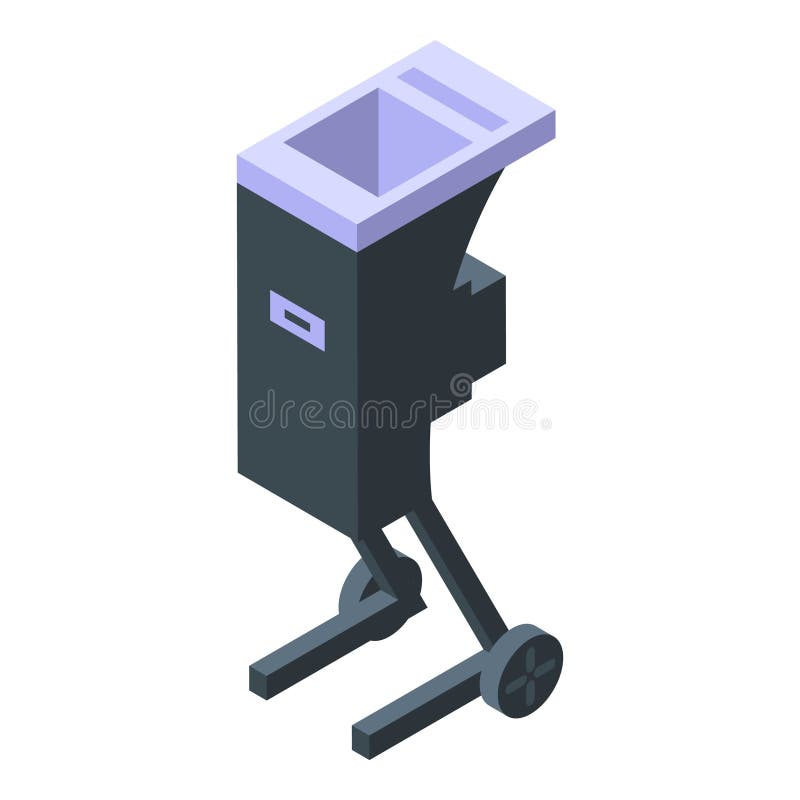 Garden Shredder Icon Isometric Vector. Tree Wood Work Stock Vector ...