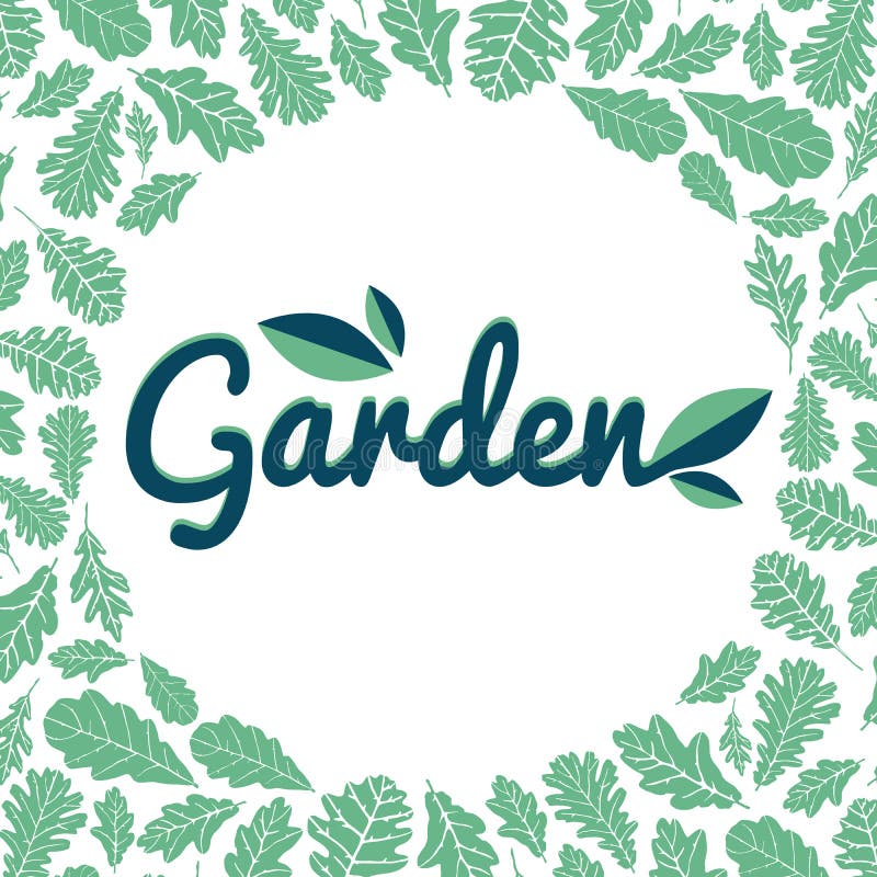 Garden sign with leafs stock vector. Illustration of isolated - 56244607