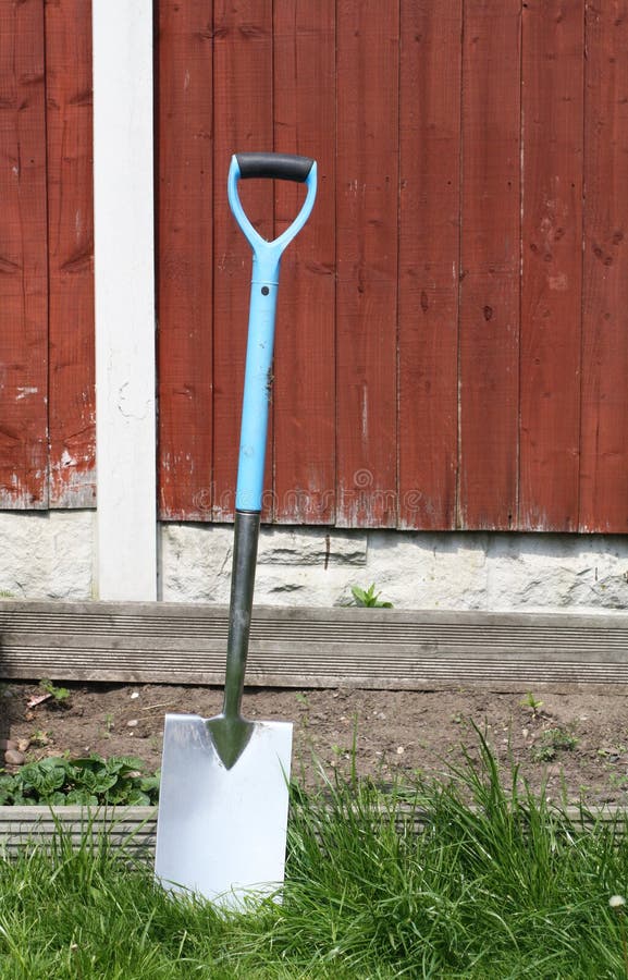 Garden spade stock image. Image of farm, equipment, blue - 25536687
