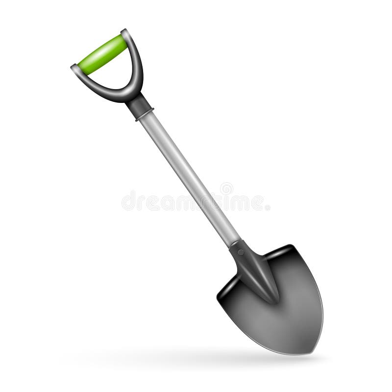 Garden Spade, Isolated on White Background. Stock Vector - Illustration ...