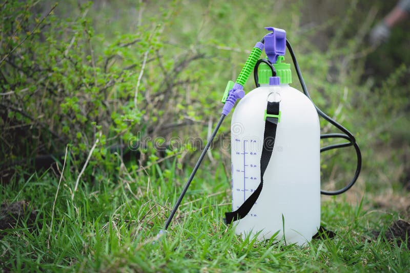 Garden sprayer stock image. Image of garden, plant, season - 180909257