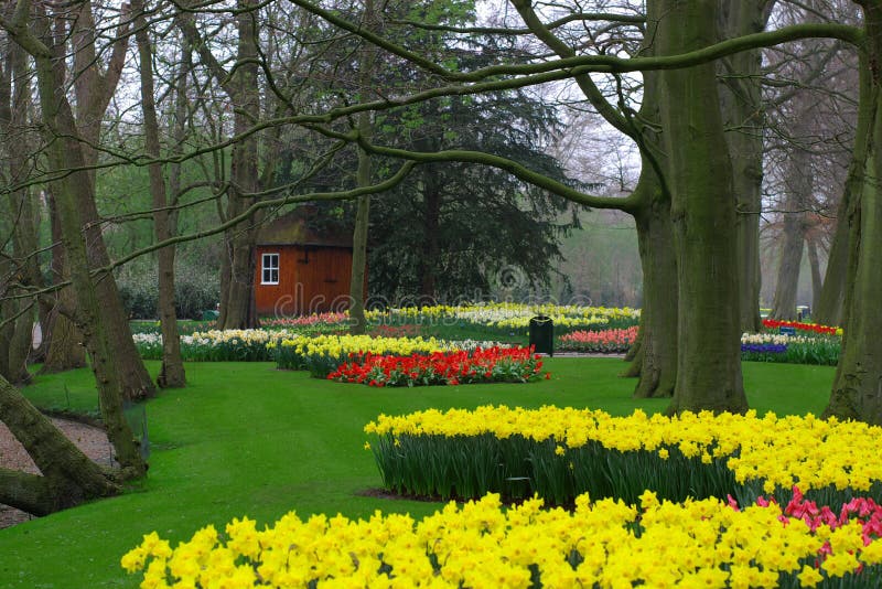 Garden in spring stock image. Image of landscape, pleasure - 1985347